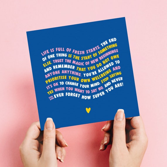 Pick Me up Card Wellbeing Card Card for Friend Fresh | Etsy Hong Kong