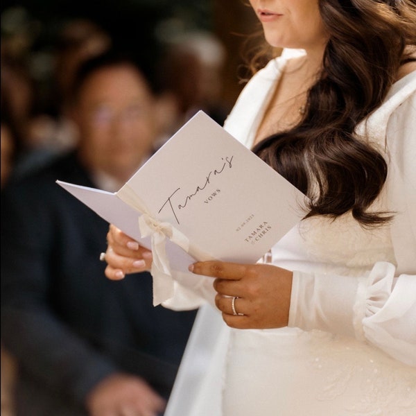 Vows Booklet - Etsy