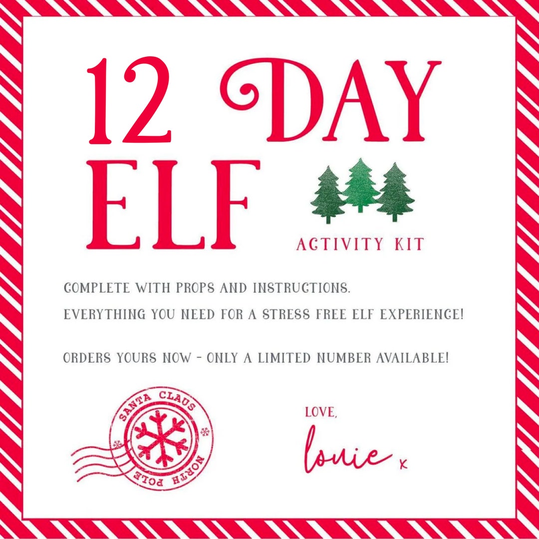 12 Days of Elf Elf Kit 2024 12 Days of Christmas Elf Props Elf ...