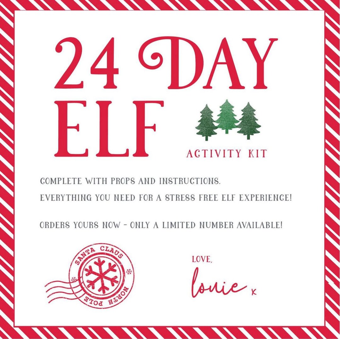 24 Days of Elf Elf Kit 2023 24 Days of Christmas Elf - Etsy