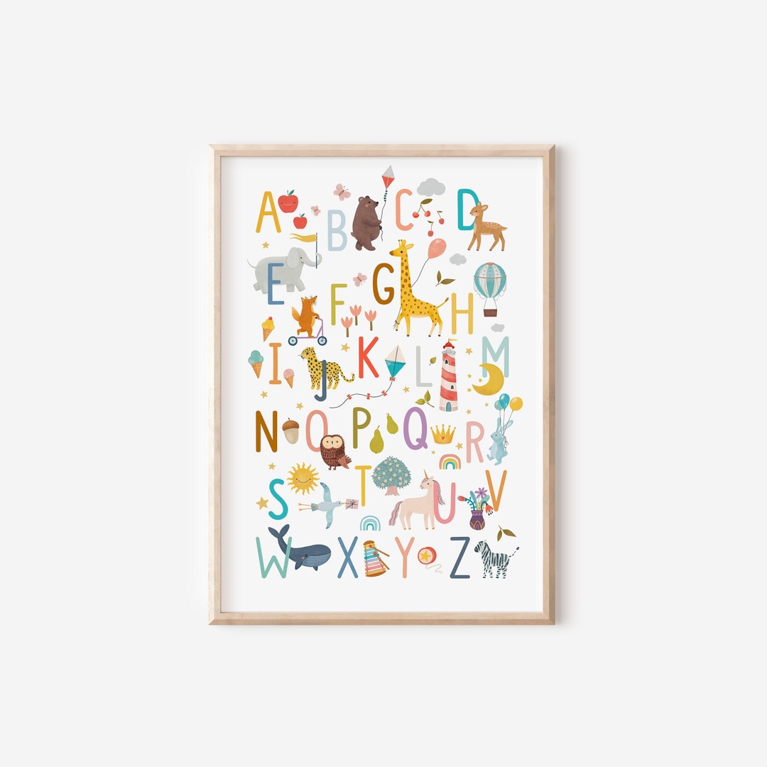 Alphabet Poster | Animal Alphabet Print | A3 | A4| Safari Alphabet ...