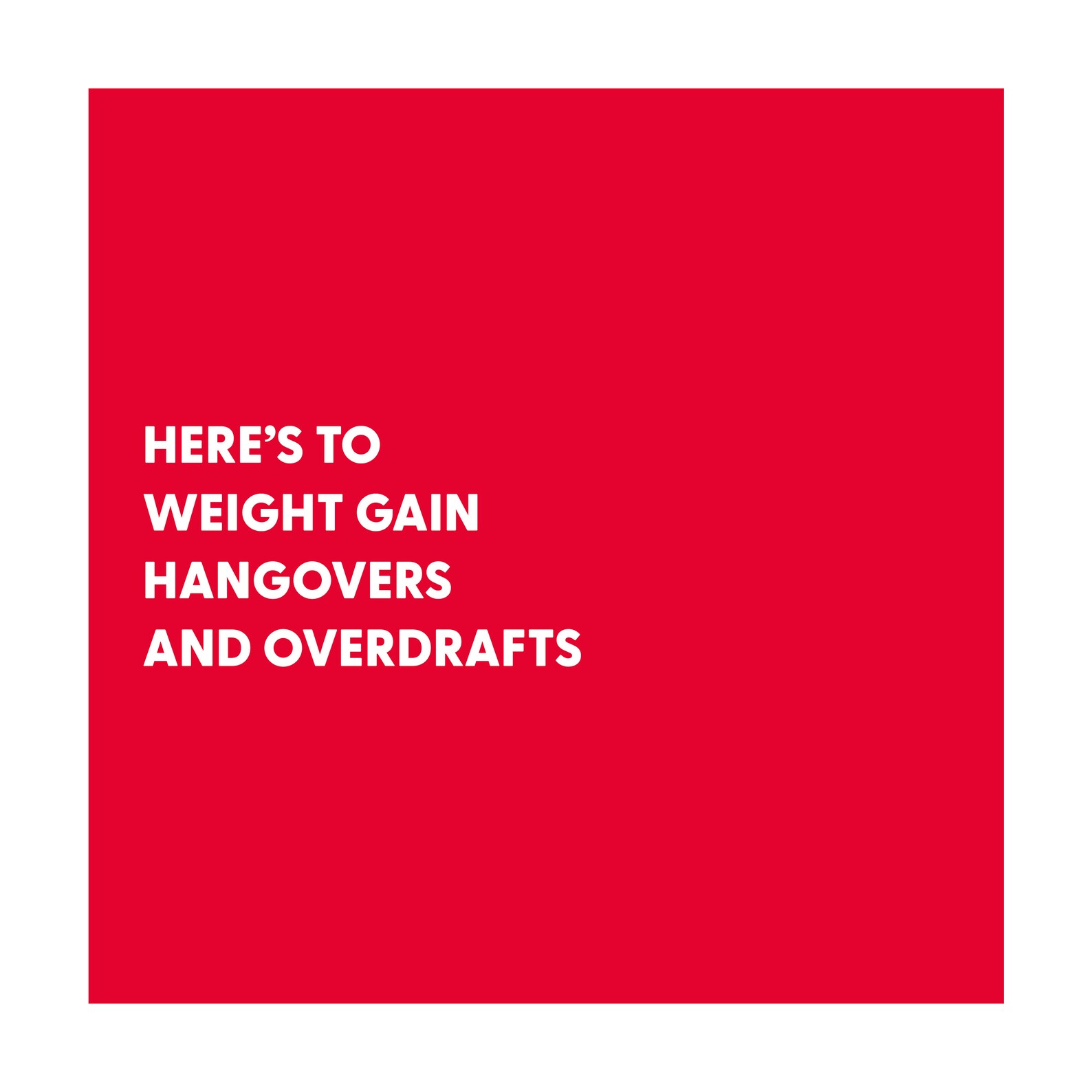 Funny Christmas Card Here's to Weight Gain Hangovers - Etsy