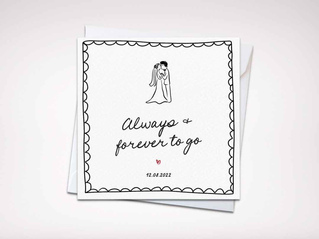 Personalised Date Anniversary Card: Square Paper Card - Etsy
