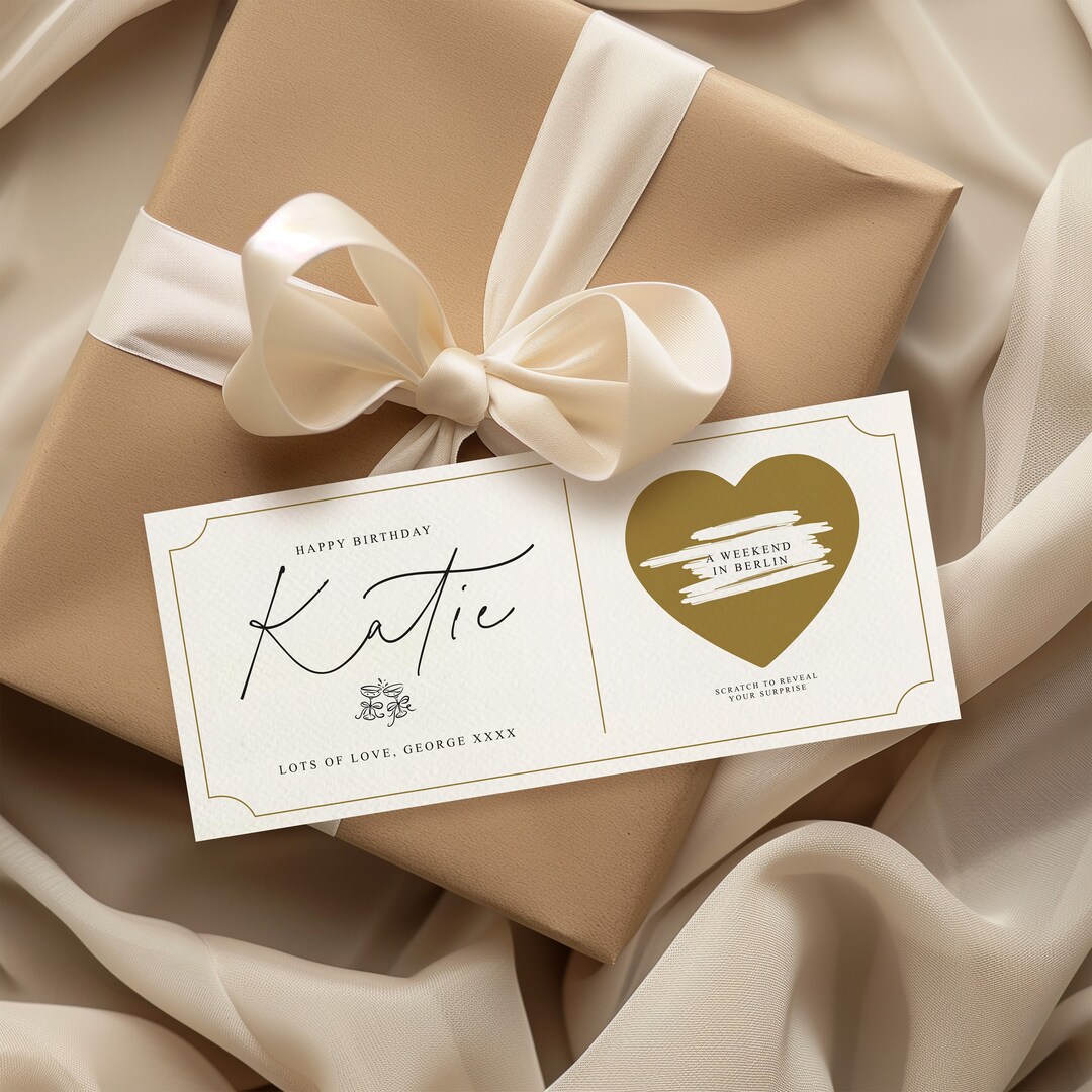 Personalised Gift Voucher | Birthday Scratch Card | Personalised ...
