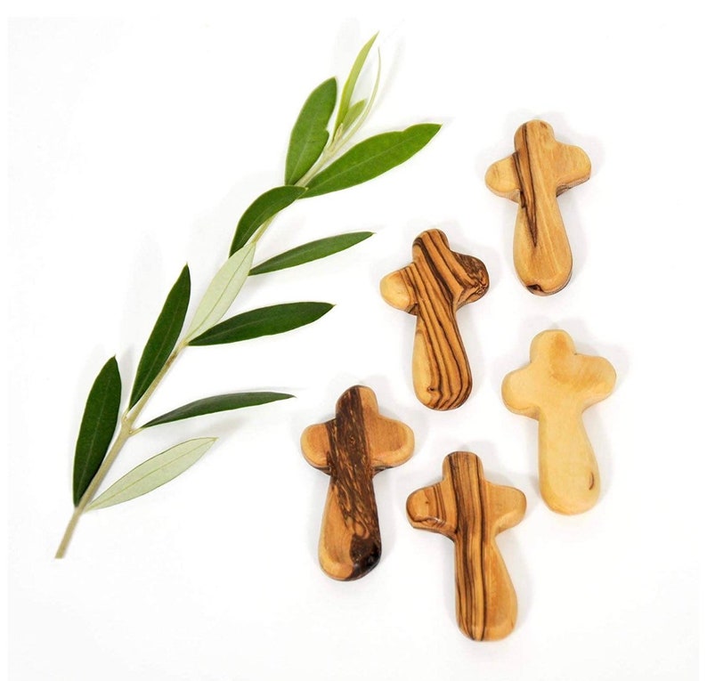 Comfort Cross Made From Genuine Olive Wood From the Holy Land - Small ...