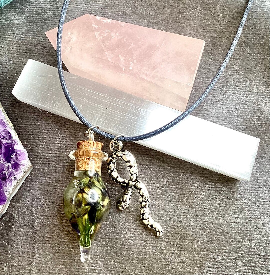 Wisdom Amulet, Spell Bottle Necklace, Ritual Jewelry, Magick Talisman ...