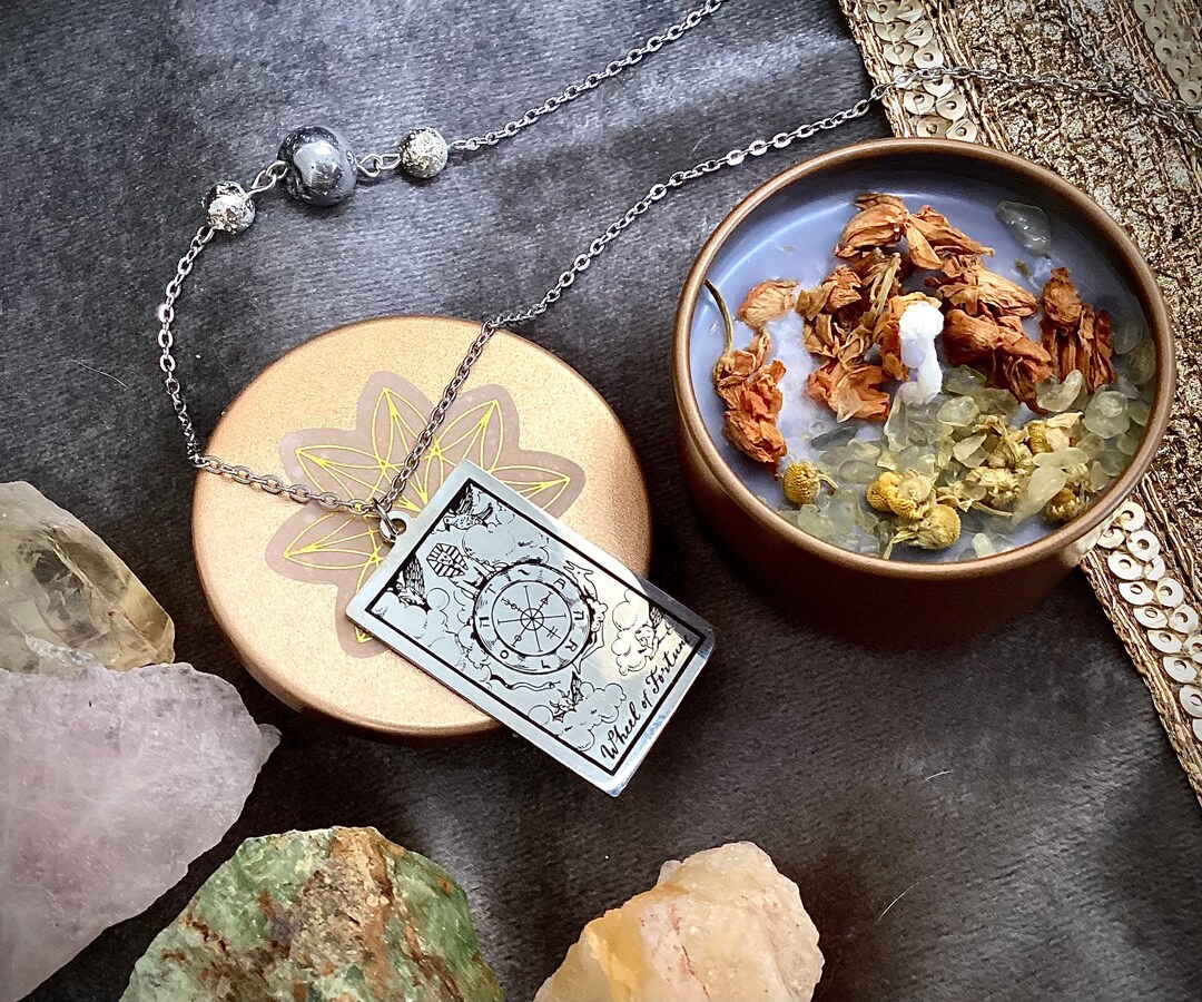 Wheel of Fortune Tarot Amulet and Spell Candle - Etsy