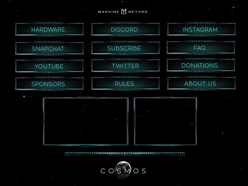 Cosmos Streaming Package Includes Twitch Overlays With - Etsy