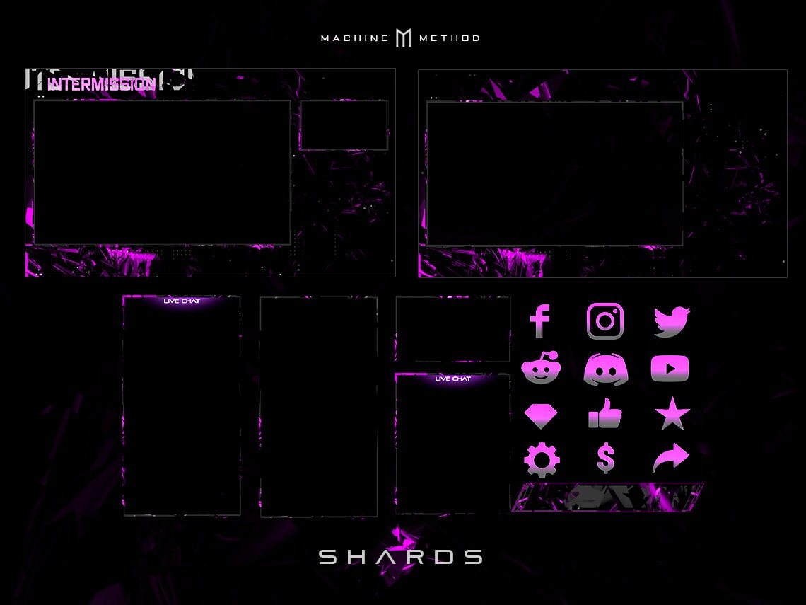 Streaming Twitch Overlay Animated Alerts Twitch Stream Screen Overlay ...