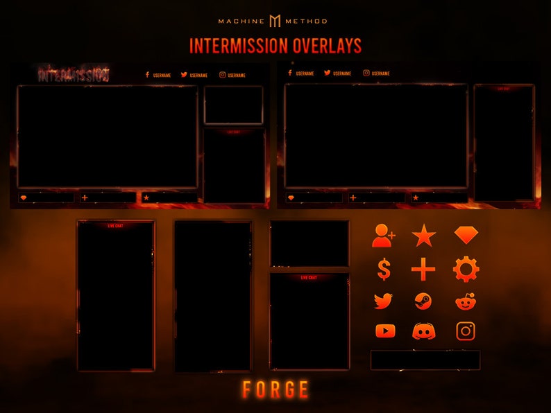 Streaming Twitch Overlay Animated Alerts Twitch Stream Screen Overlay Animated Webcam Twitch ...