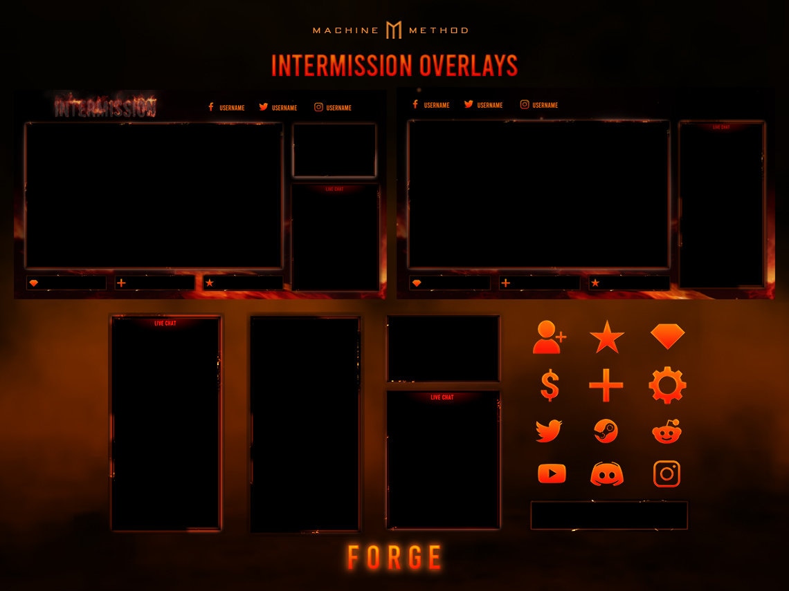 Streaming Twitch Overlay Animated Alerts Twitch Stream Screen Overlay ...