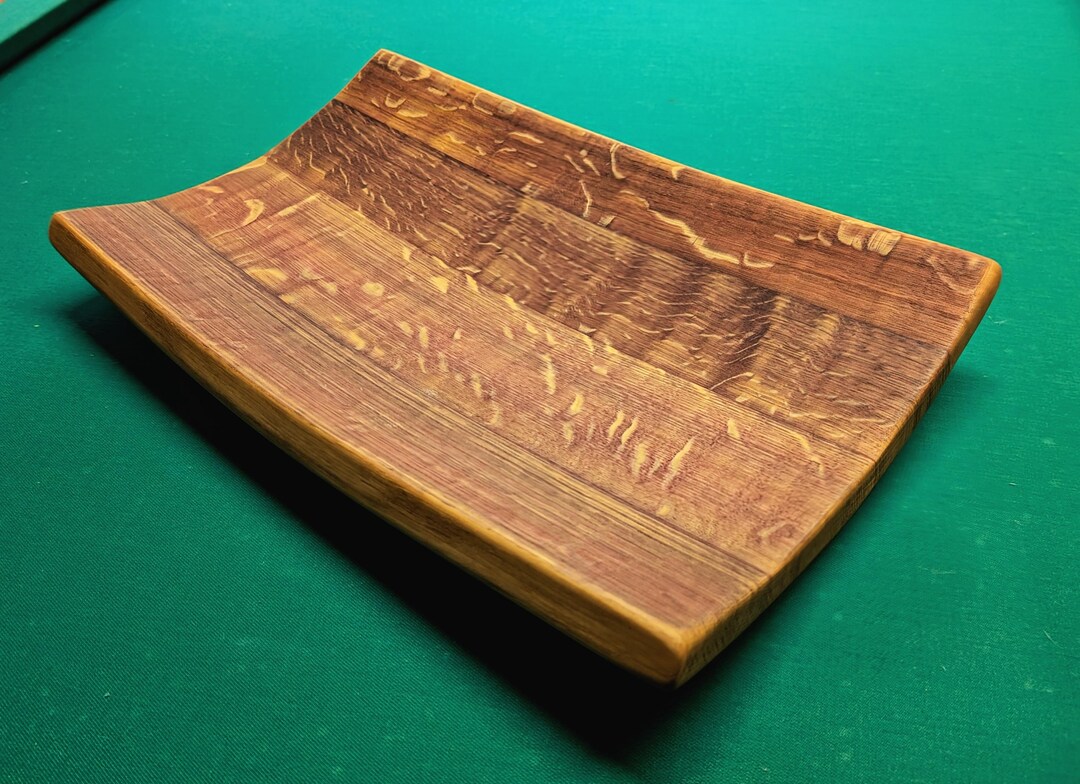 Wine Stave Serving Bowl / Rustic Centerpiece / Fruit Tray / Repurposed ...