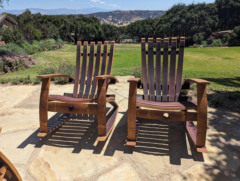 DIY Wine Barrel Rocking Adirondack Chair Kit - Lounge Chair - Patio ...