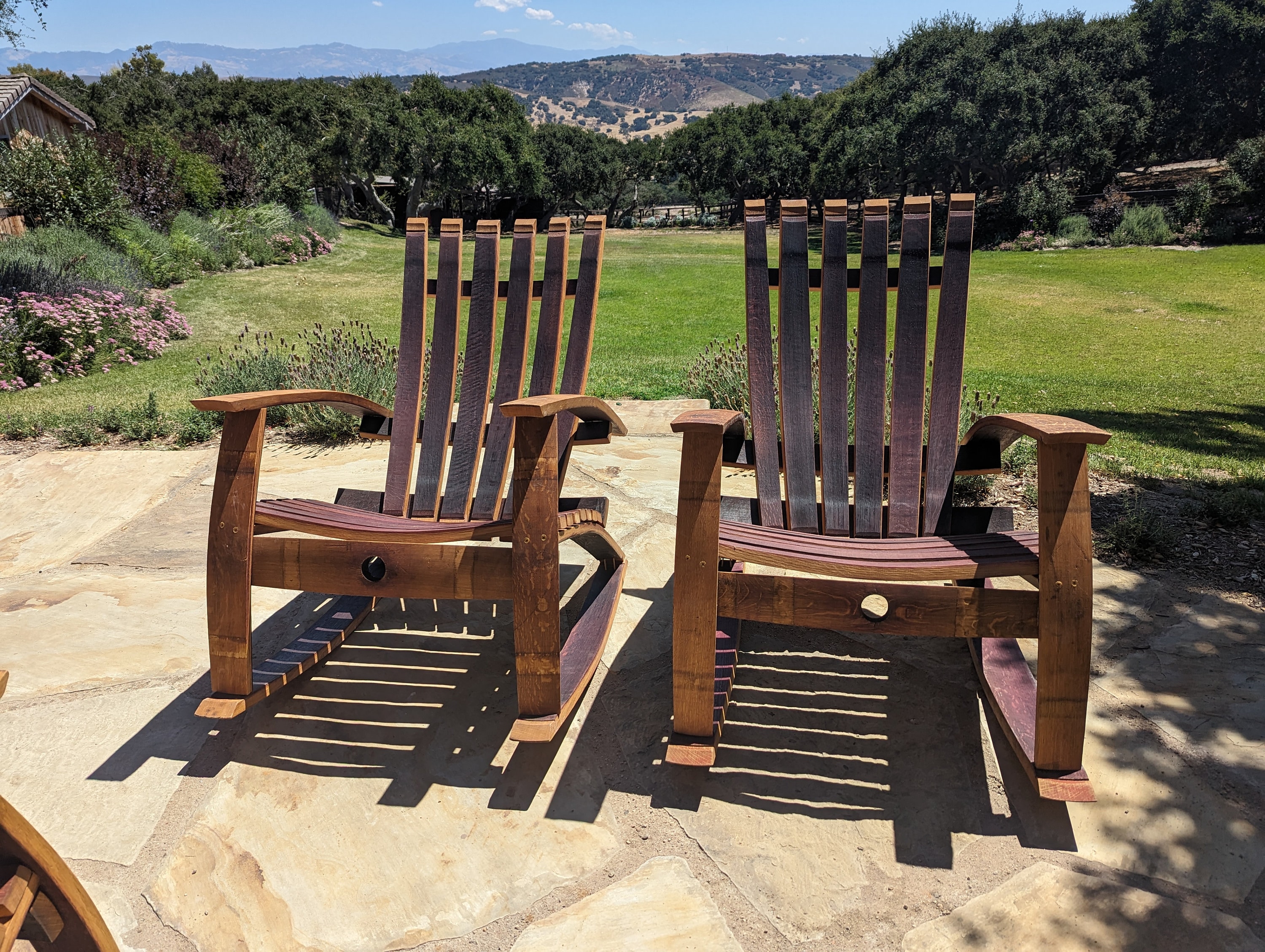 DIY Wine Barrel Rocking Adirondack Chair Kit Lounge Chair Patio ...