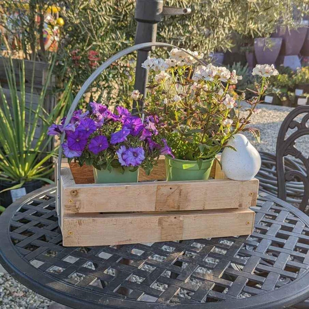 Handcrafted Wine Barrel Stave Basket - Rustic Storage Basket ...