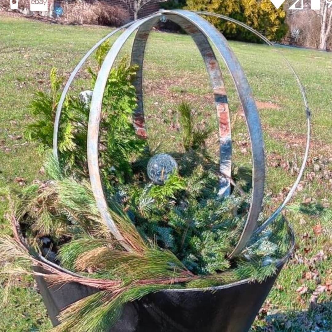 Reclaimed Napa Valley Wine Barrel Hoops | Sturdy Decorative Globes - Etsy