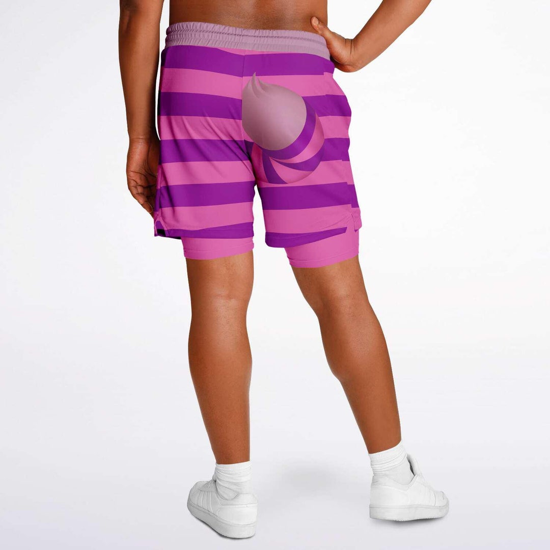 Men's Cheshire Cat Double Layer Men's Athletic Shorts | Wonderland ...