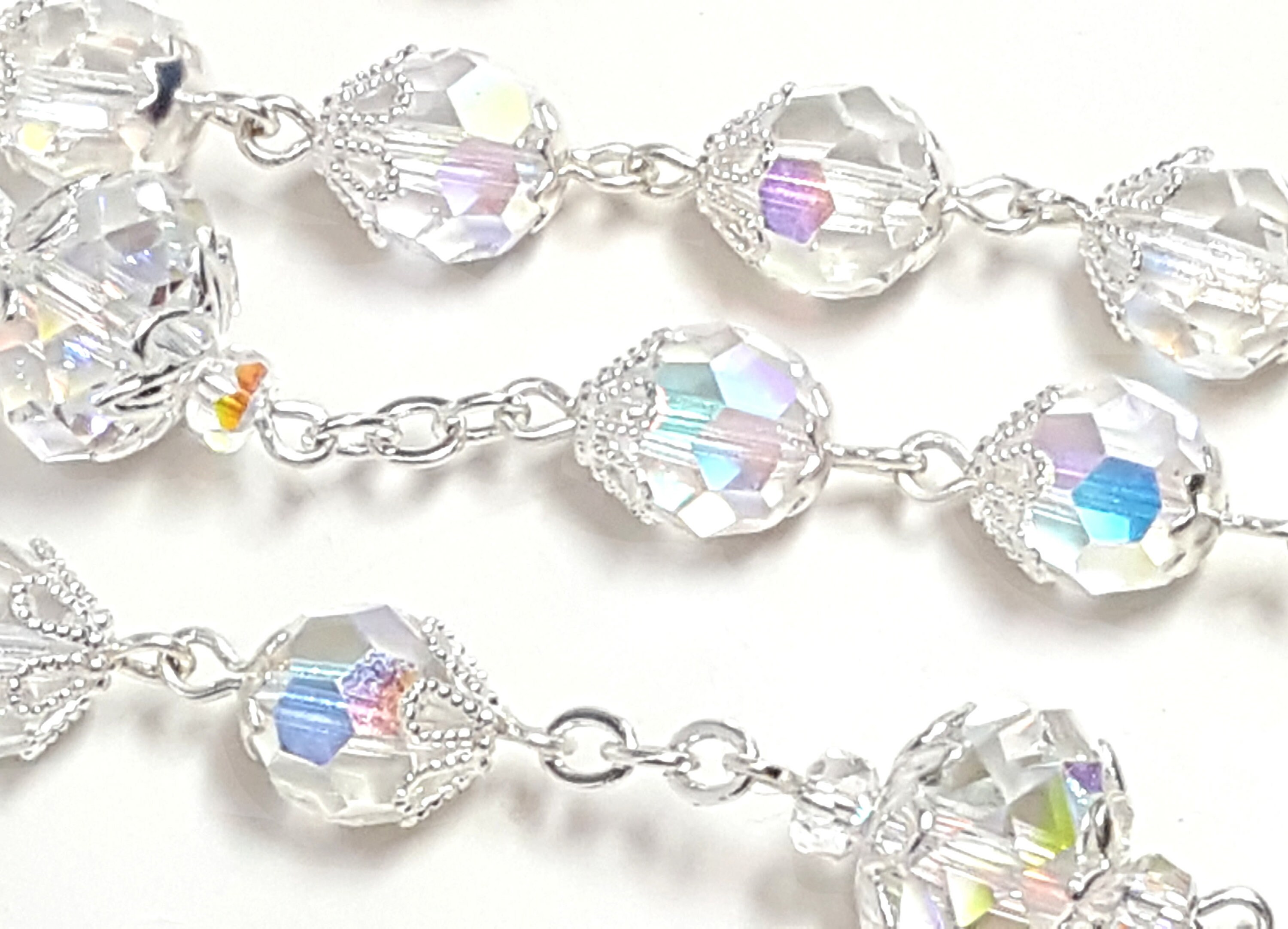Swarovski Crystal Rosary: Catholic Wedding Bridal Gift, Italy - Etsy