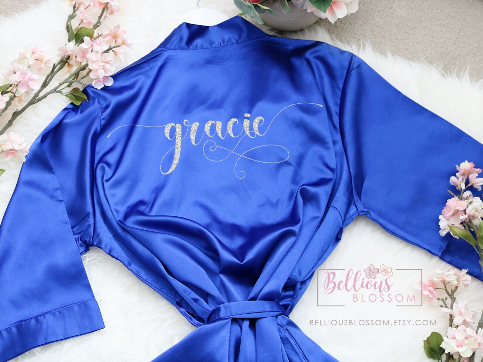 Bridal Party Satin Robes Bridesmaid Robes Glitter Robes - Etsy