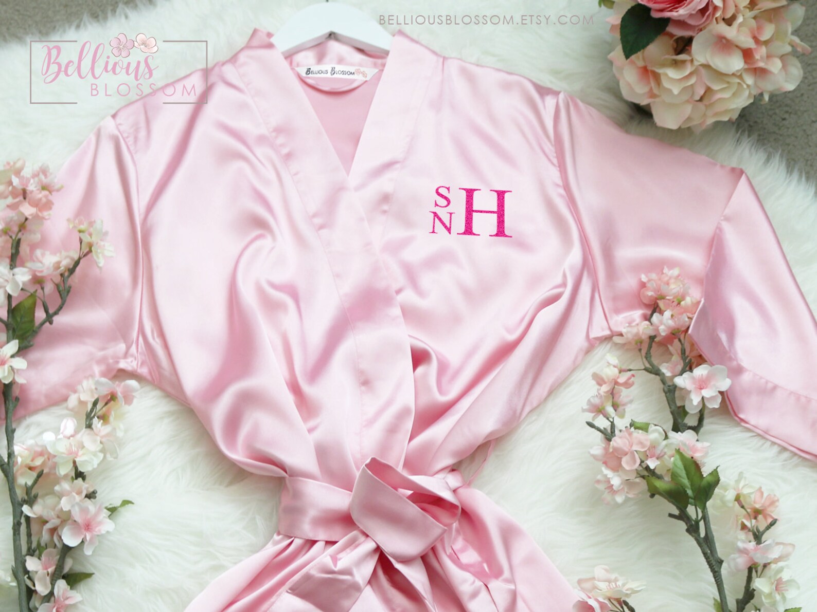 Monogrammed Satin Robes Bridesmaid Robes Glitter Robes - Etsy