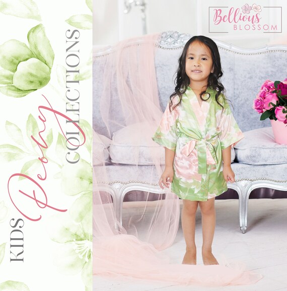 Personalized Silk Floral Robes Flower Girl Satin Robes | Etsy
