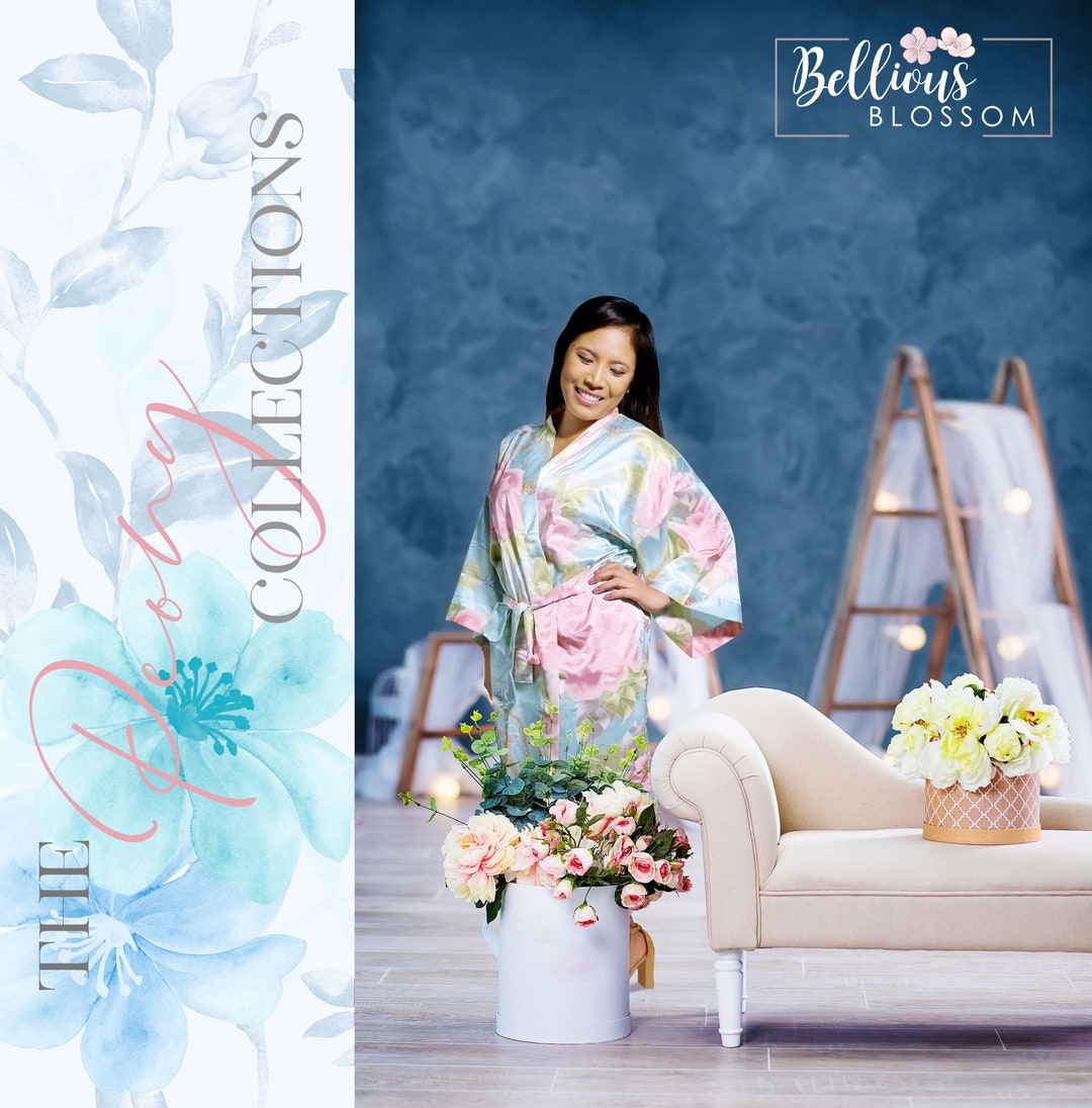 Personalized Silk Floral Robes, Bridesmaid Satin Robes, Wedding Gift ...