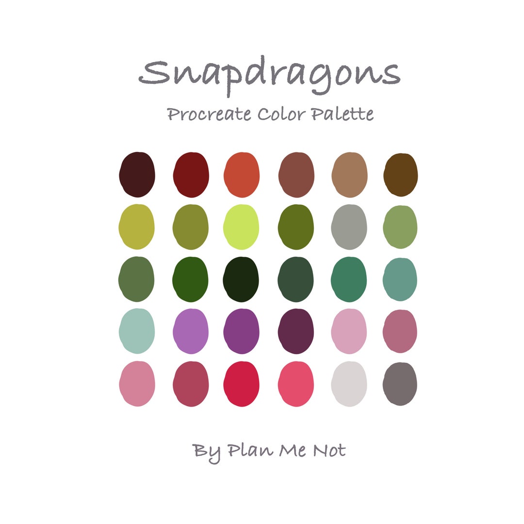Snapdragons- Procreate Color Palette - Etsy