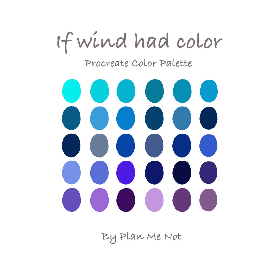 If Wind Had Color- Procreate Color Palette - Etsy