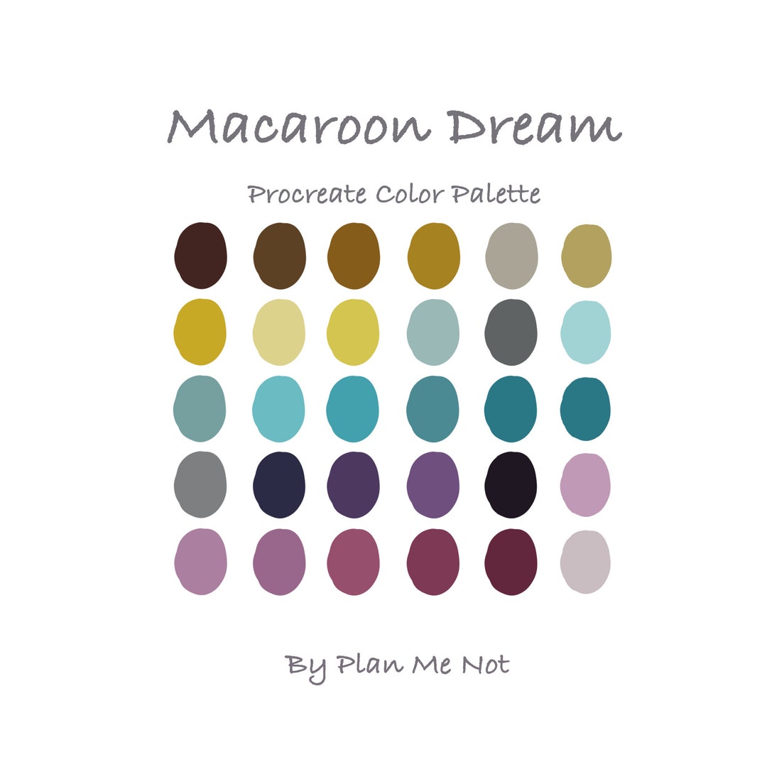 Macaroon Dream- Procreate Color Palette - Etsy