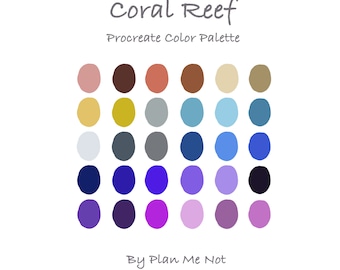Coral Reef Procreate Color Palette - Etsy