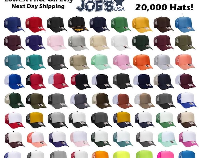 Checkered Mesh Back Cap, Trucker Hat, Blank Cap - Etsy