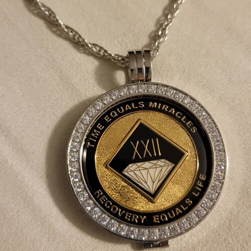 AA Medallion Keychain Chip Holder Fits Recoverychip Reflex and - Etsy