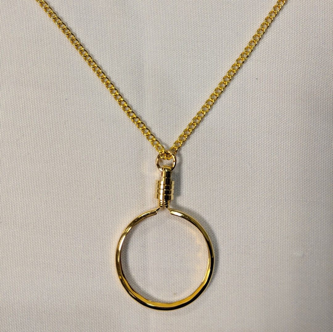 Medallion Holder Chain Gold & Silver - Etsy
