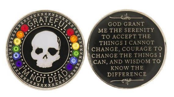 Grateful I'm Not Dead Medallion With White and Rainbow | Etsy