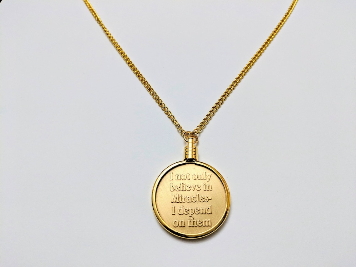 Medallion Holder Chain Gold & Silver | Etsy