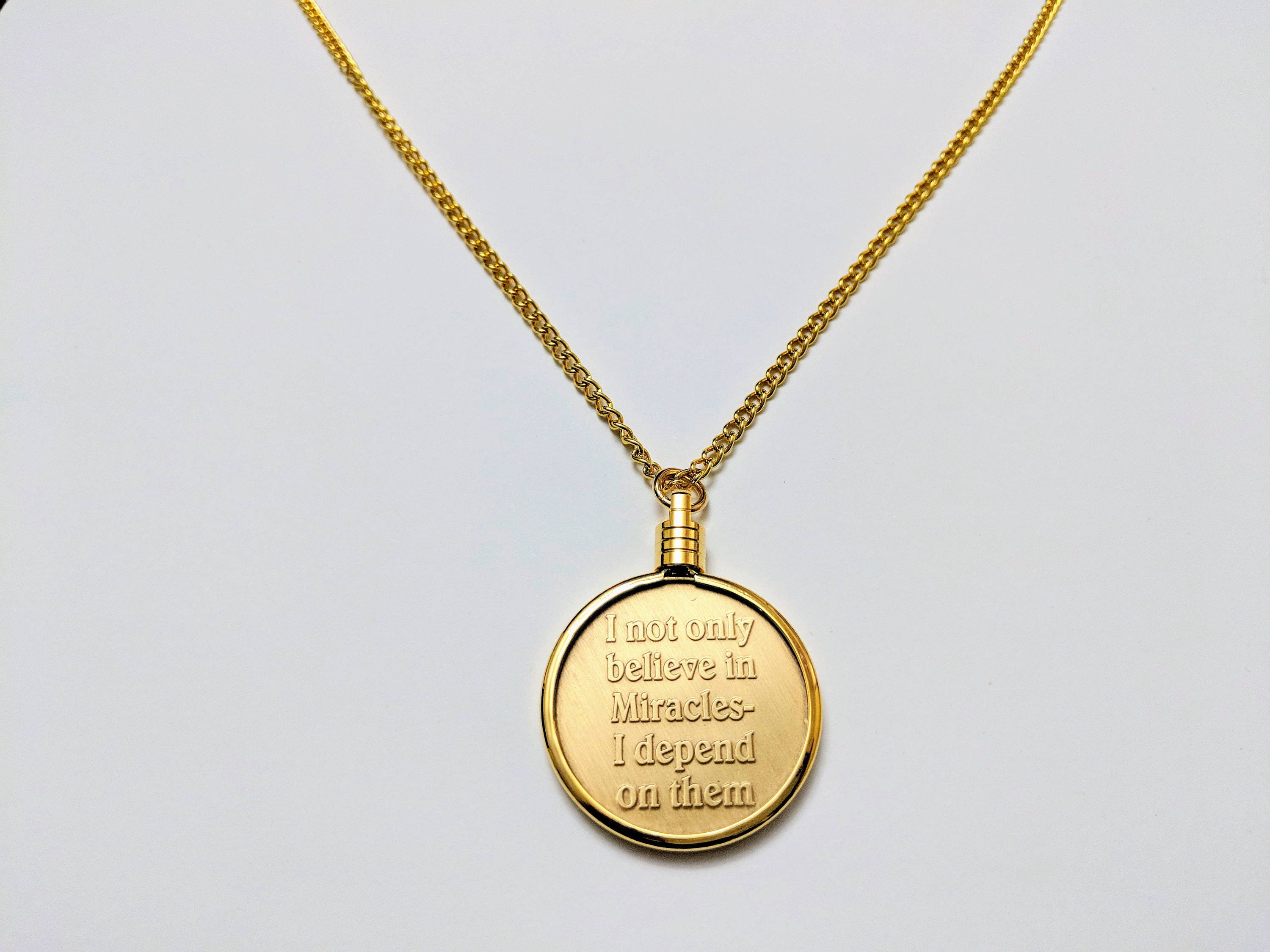 Medallion Holder Chain Gold & Silver - Etsy