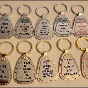 Narcotics Anonymous Special Key Tags 5, 10, 15, 25 and 30yrs and Metal ...