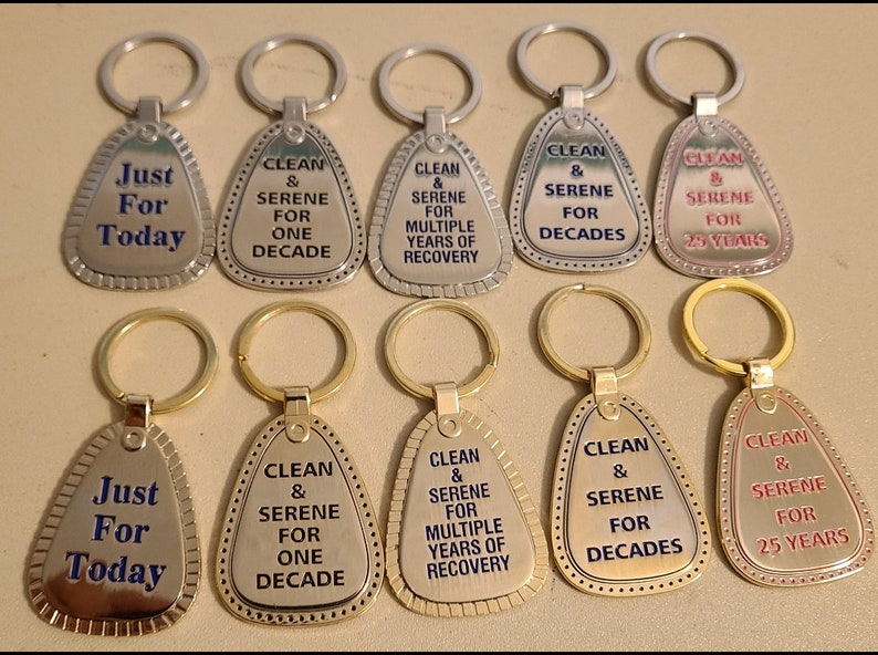 Narcotics Anonymous Special Key Tags 5, 10, 15, 25 and 30yrs and Metal ...