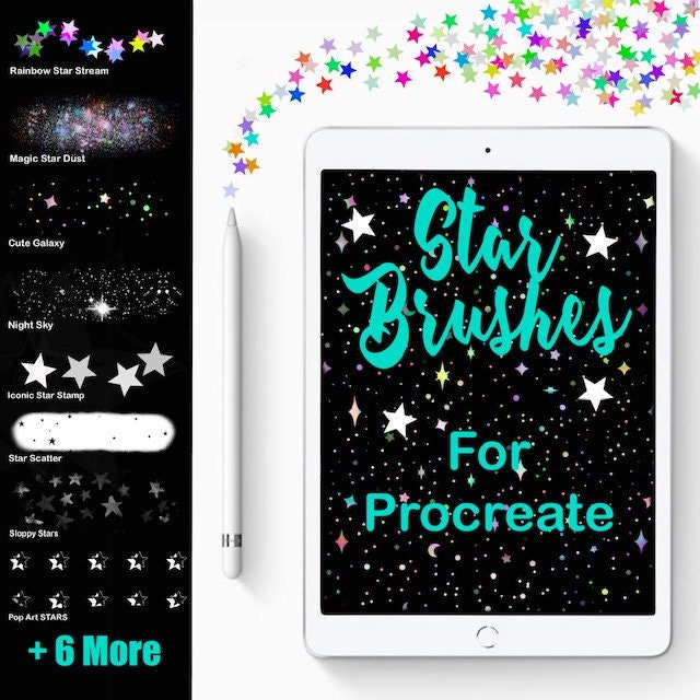 Procreate Star Brushes, Procreate Star Stamps, Procreate Digital ...