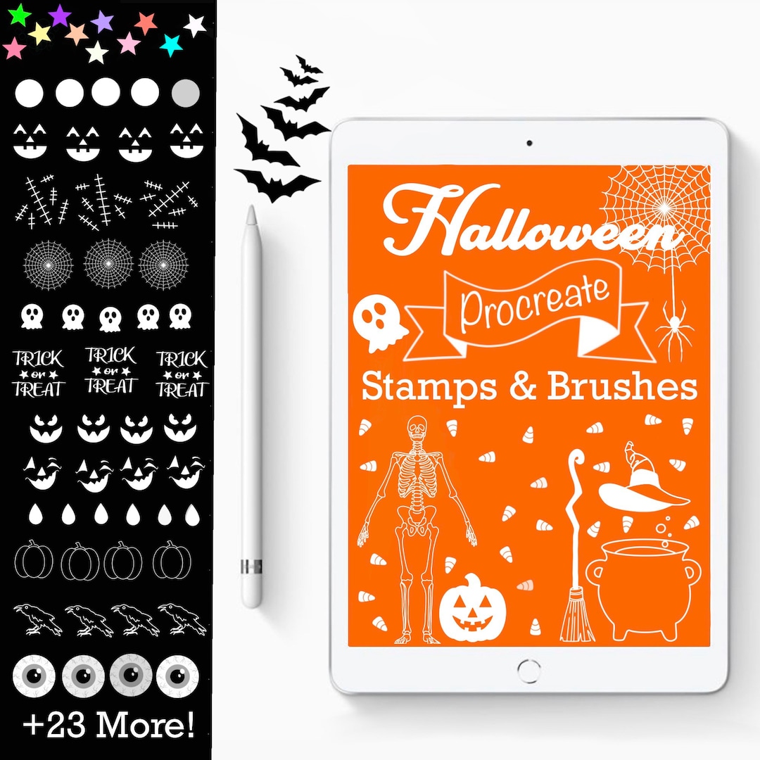 Procreate Halloween Stamps and Brushes, Procreate Halloween Brushes ...
