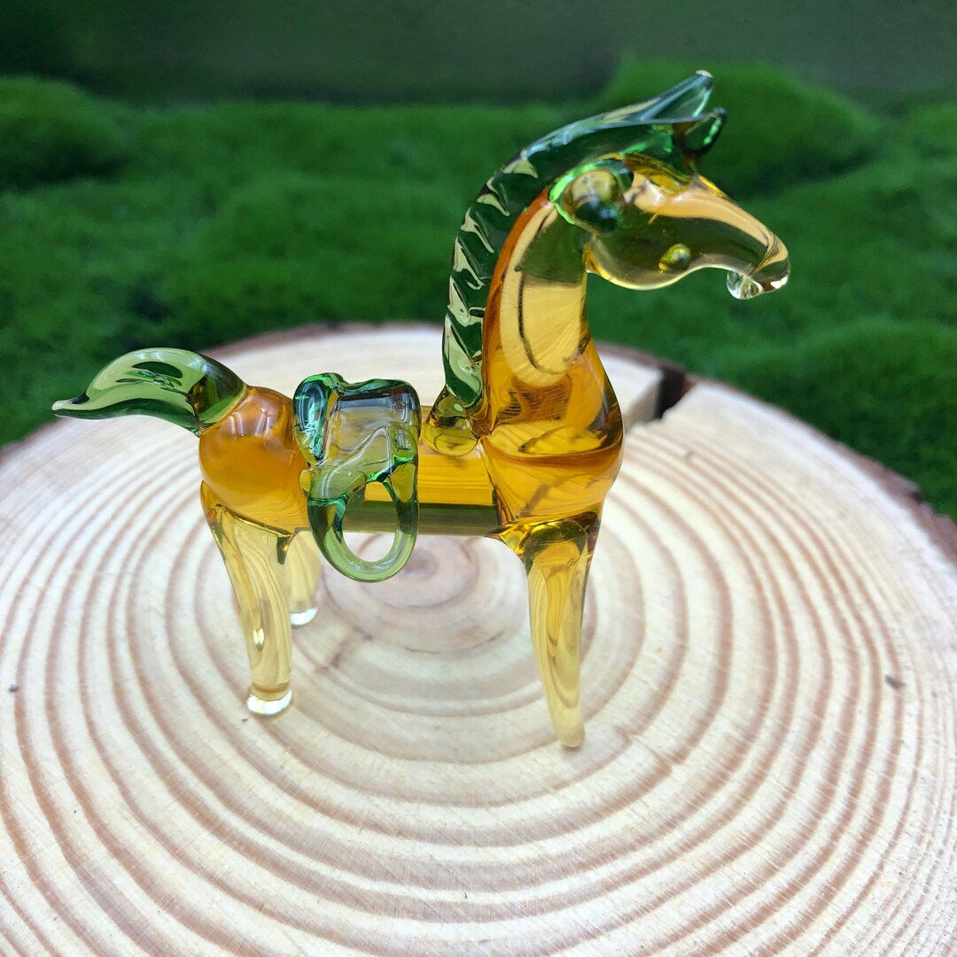 Miniature Horse, Glass Horse Sculpture, Small Glass Figurine, Glass ...