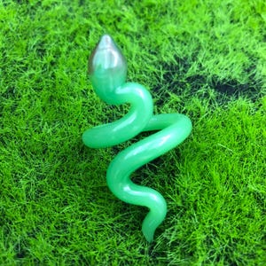 Handmade Murano Glass Snake Ring: Green Spiral Jewelry - Etsy