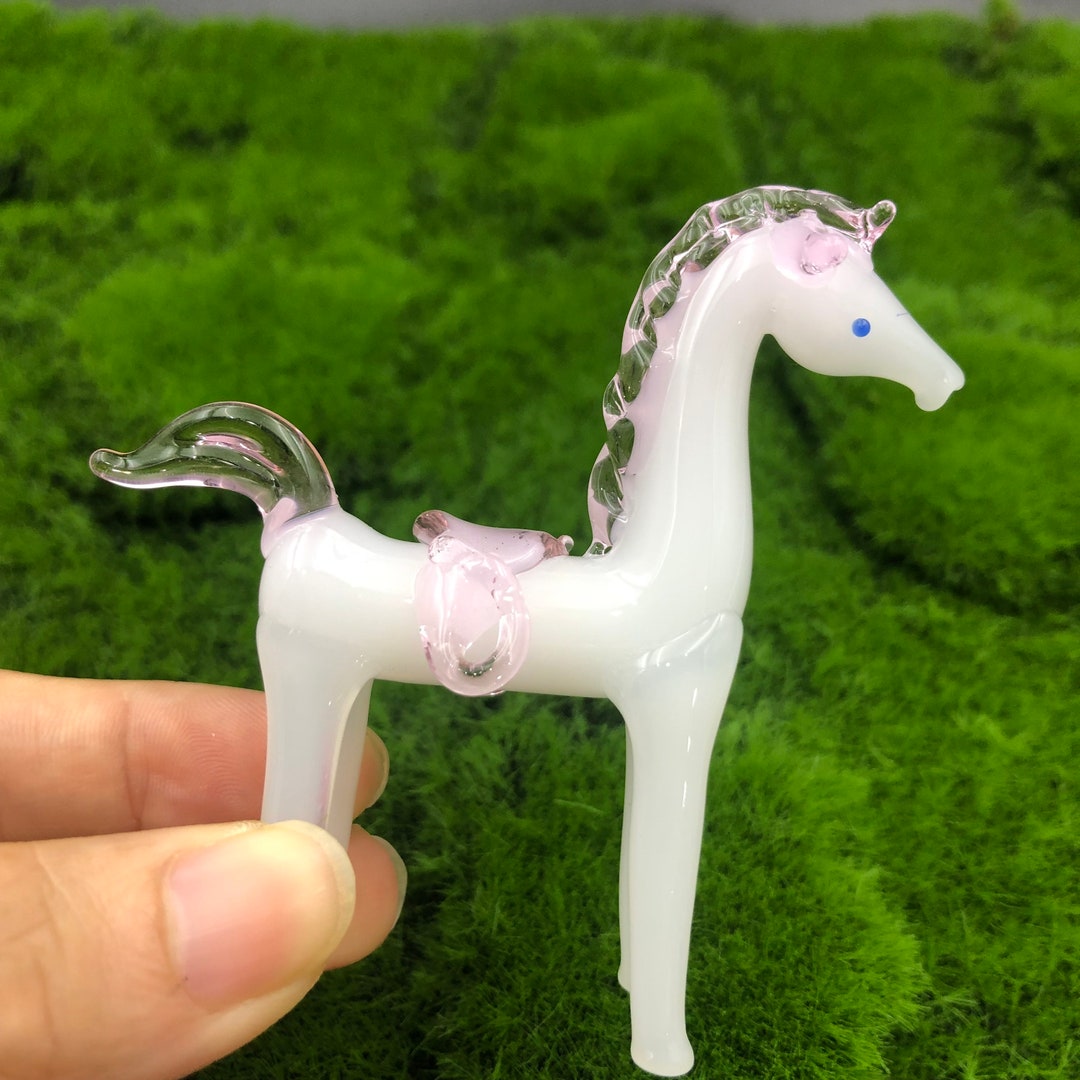 Miniature Horse, Glass Horse Sculpture, Small Glass Figurine, Glass ...
