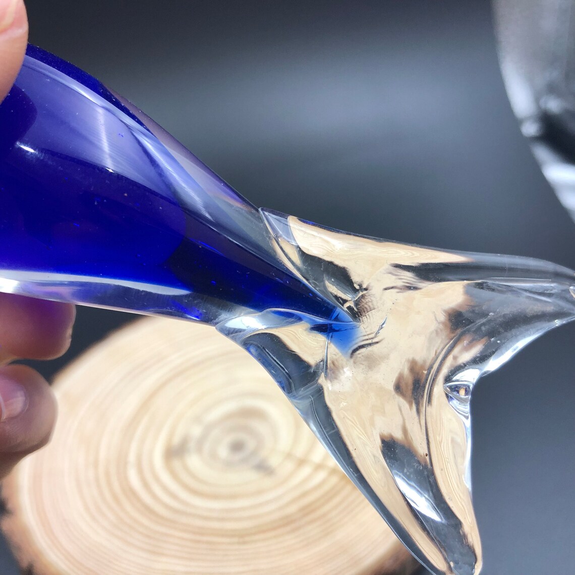 Glass Dolphin, Hand Blown Glass Dolphin Figurine, Dolphin Ornament ...