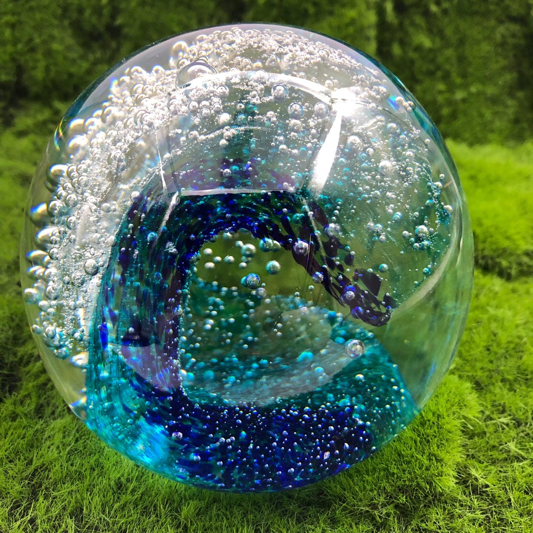 Murano Glass Wave Paperweight: Handcrafted Glassblowing Sculpture - Etsy