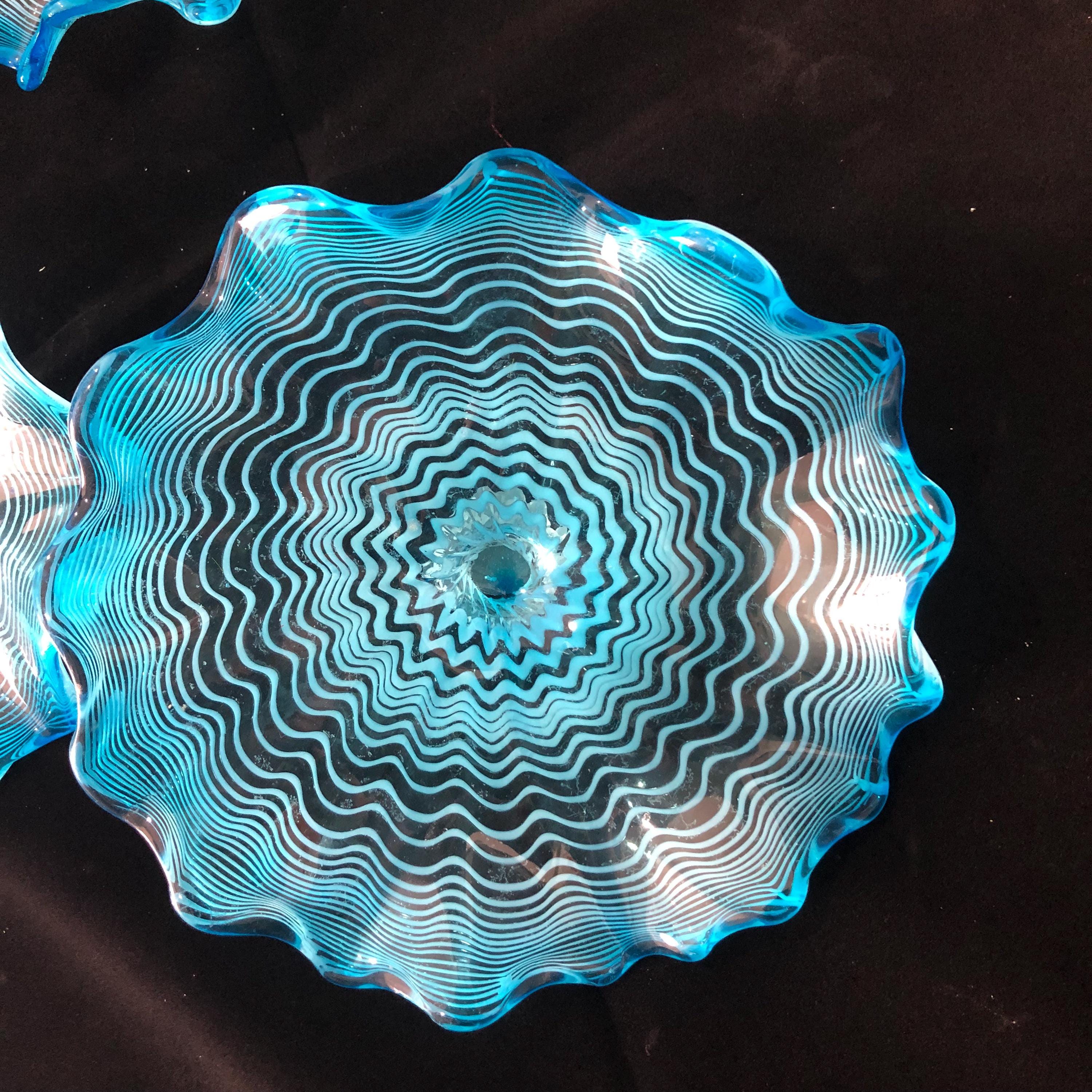 Murano Glass Wall Art Platters: Set of 3 Decorative Plates - Etsy