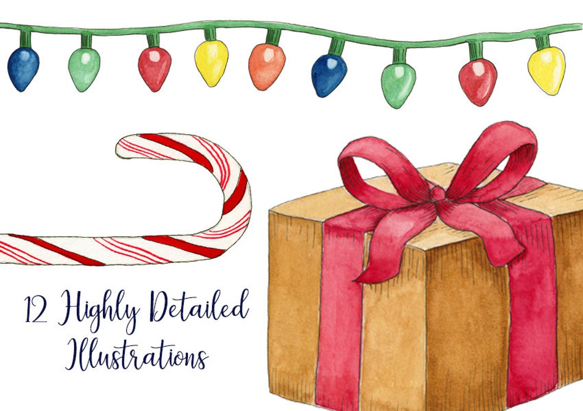 Watercolor Christmas Clip Art - Watercolor Christmas Clipart ...