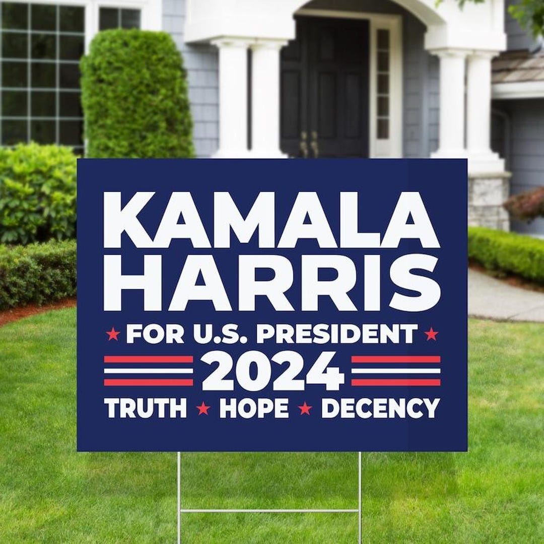 Kamala Harris Yard Sign,harris Walz 2024 Yard Signs, Democrat Yard Sign ...