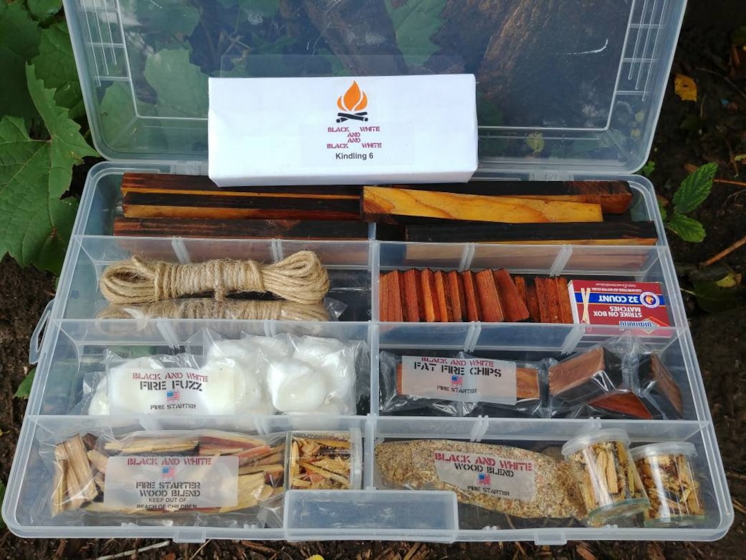 Survival Fire Starter Wood Tinder Blend (has Chunks) and Light Wood ...