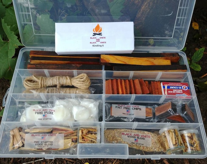 Survival Fire Starter Wood Tinder Blend has Chunks and Light Wood Blend ...